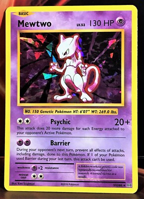 Pokemon TCG - Mewtwo 51/108 (Cracked Ice Holo) XY Deck Exclusives Holo ...