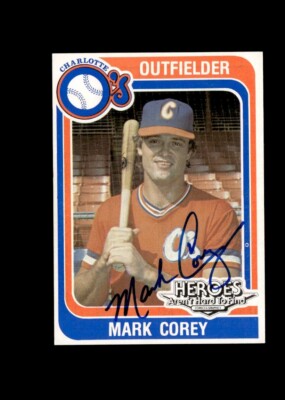 Mark Corey 1982 Charlotte O's Police authentic autographed card | eBay