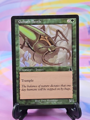 Magic the Gathering MTG Urza's Destiny 1999 Card | Goliath Beetle 107/ ...
