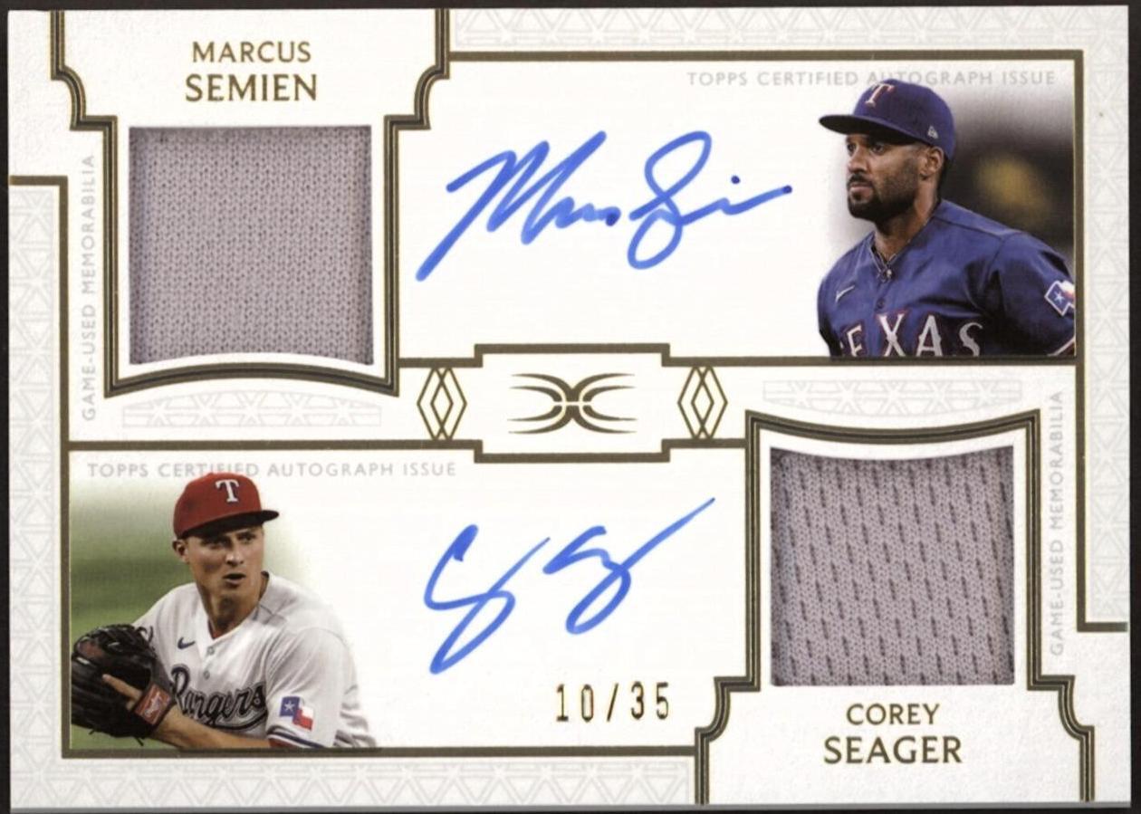 2024 Topps Definitive Collection - Dual Autographed Relics Corey Seager ...