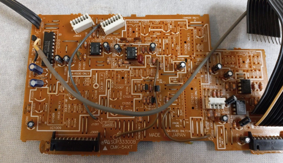 TECHNICS SA-R430 AM/FM Stereo Receiver SURROUND & AMP BOARD w TERMINAL ...