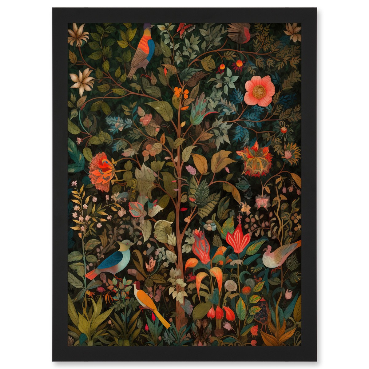 Spring Folk Art Wallpaper