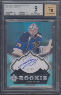 JAKE ALLEN, 2012 Ultimate Collection Autograph #42, BGS 9/Auto 10 | eBay
