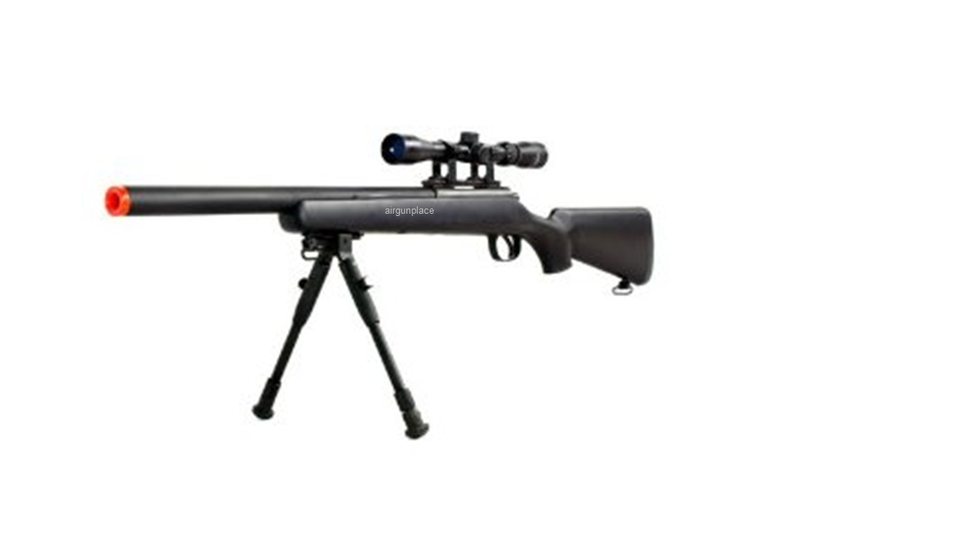 AGP Well VSR10 Bolt Action Airsoft Sniper Rifle w 9X Magnify w Bipod ...