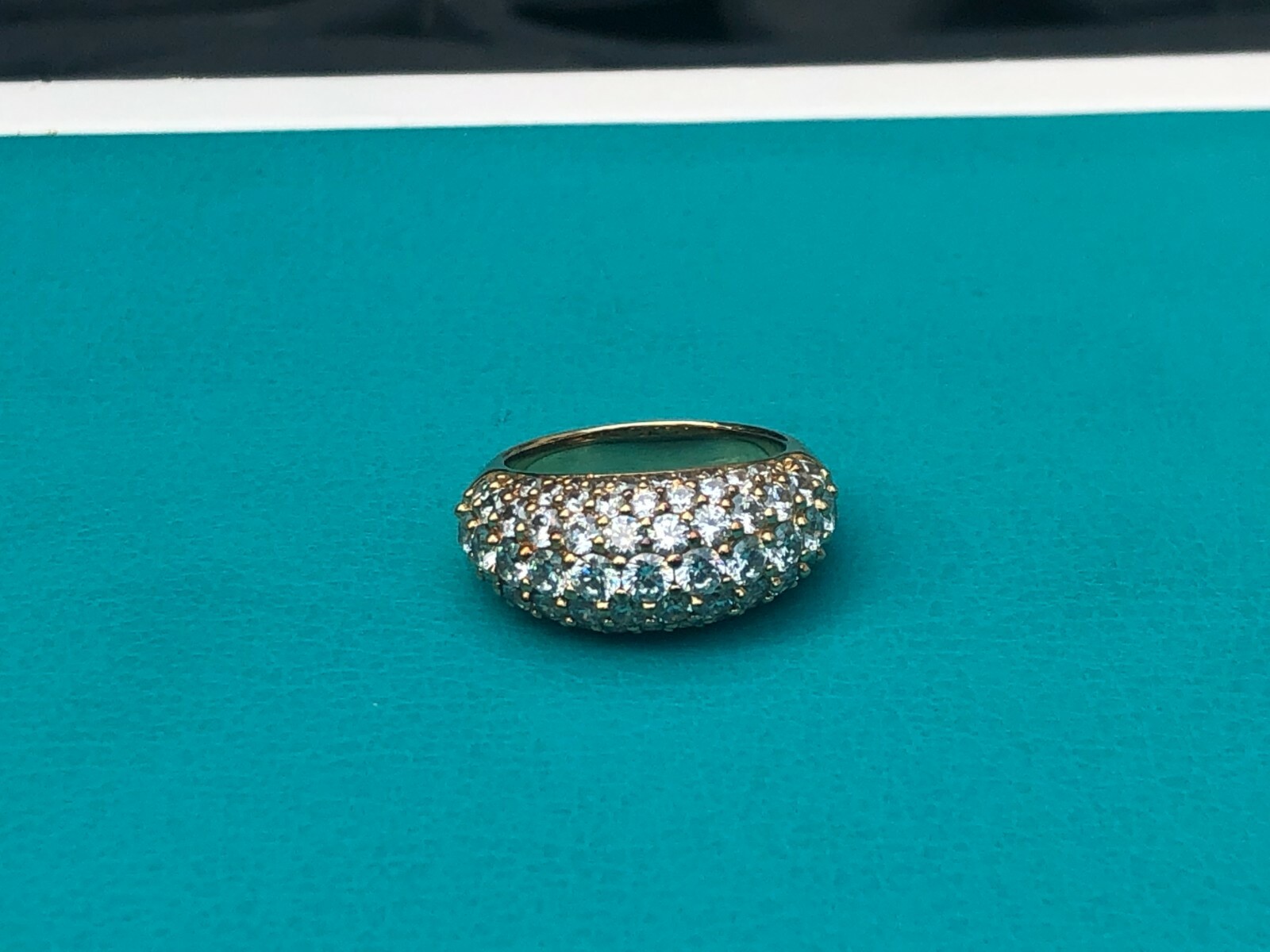 Jean Dousset Gold Vermeil Sterling Absolute CZ Dome Ring HSN | eBay