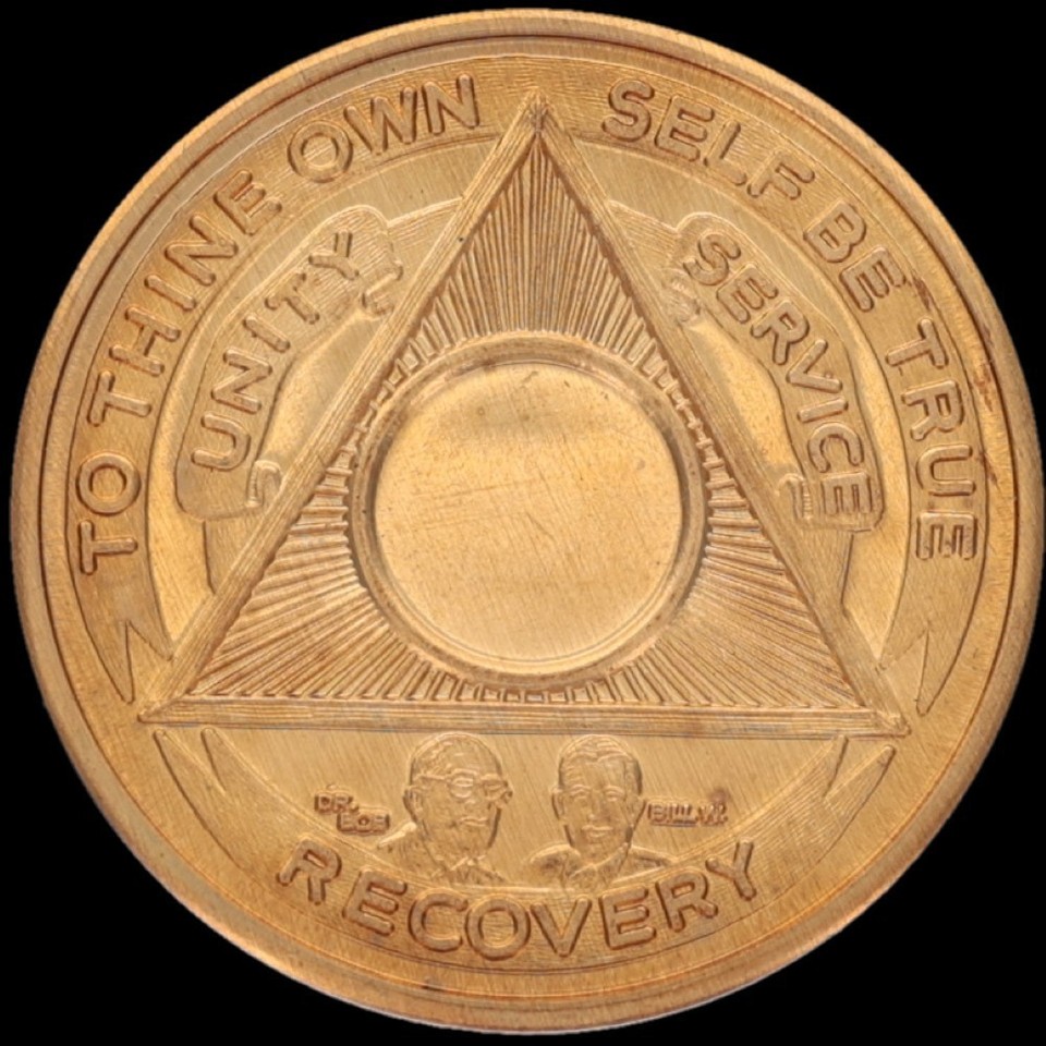 Alcoholics Anonymous AA Blank Sober Date Sobriety Alcohol Recovery Chip ...