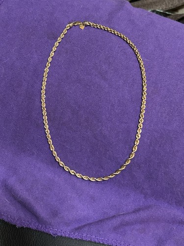 18k Gold Estate Hollow Rope Chain, Made In Peru, 16”, 4mm, 6.4g | eBay