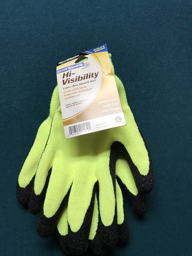 HandMaster High-Visibility Outdoor Mens Work Construction Gloves Size ...