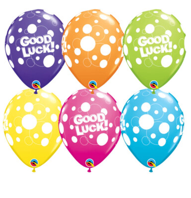 Qualatex Assorted 60 x 28cm Tropical Good Luck Dots Printed Latex ...