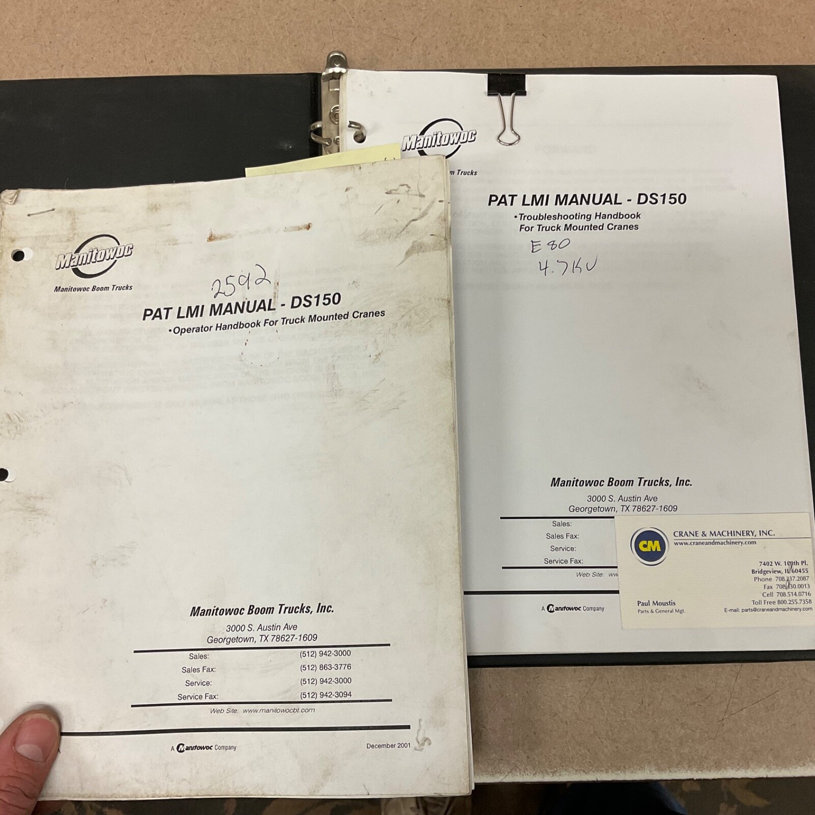 Manitowoc DS150 PAT LMI LOAD MOMENT INDICATOR OPERATION T/S MANUAL ...