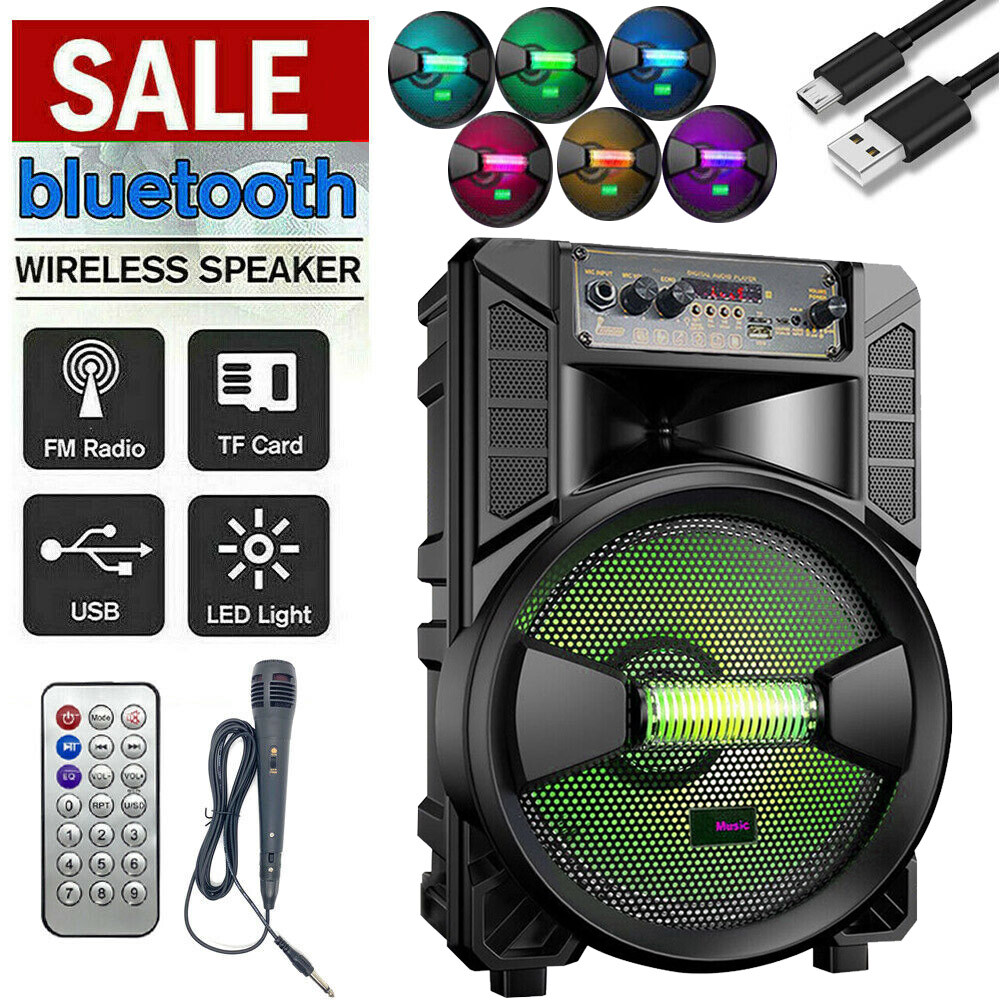 3000W Portable Bluetooth Speaker Sub Woofer Heavy Bass Sound System ...