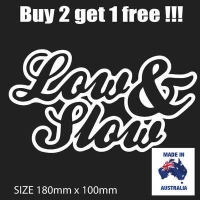 Low and slow JDM decal autographic vehicle sticker | eBay Australia