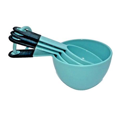 KitchenAid 4 Pc Measuring Cups Set Aqua Sky 1, 1/2, 1/3, 1/4 Cup Estate ...