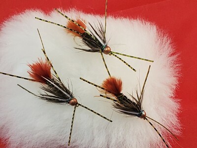 Bead Head Stonefly Nymph, Bead Head Stonezilla Nymph, B H Rubbber Legs ...