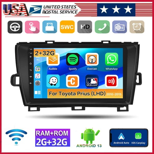 Apple Carplay Android 13 For 2010-2015 Toyota Prius Car Stereo Radio ...