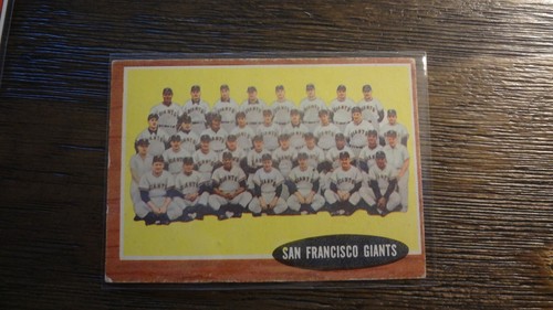 1962 TOPPS # 226 SAN FRANCISCO GIANTS TEAM BASEBALL CARD | eBay