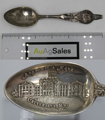 Sterling Silver Souvenir Spoon: Owl 1885-92 Academic Hall MU Missouri ...