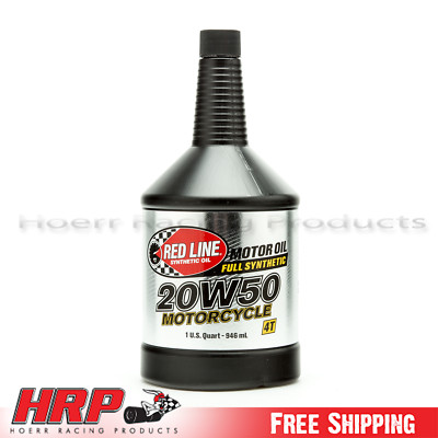 Red Line 42504 20W50 Synthetic Motorcycle Oil - 1 Quart | eBay