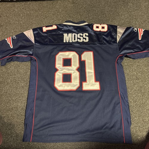 Randy Moss New England Patriots NFL 2007 Navy Throwback Jersey | eBay