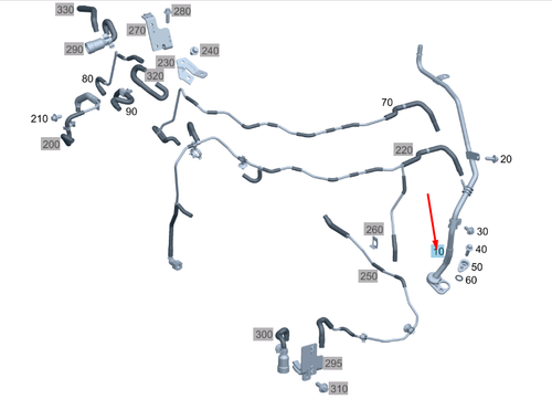 MERCEDES-BENZ E W213 Vacuum Line A6540703132 NEW GENUINE | eBay