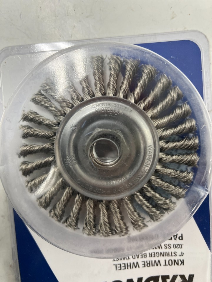 Radnor 64000386 Knot Wire Wheel 4" Stringer Bead Twist .020 SS Wire 5/8 ...