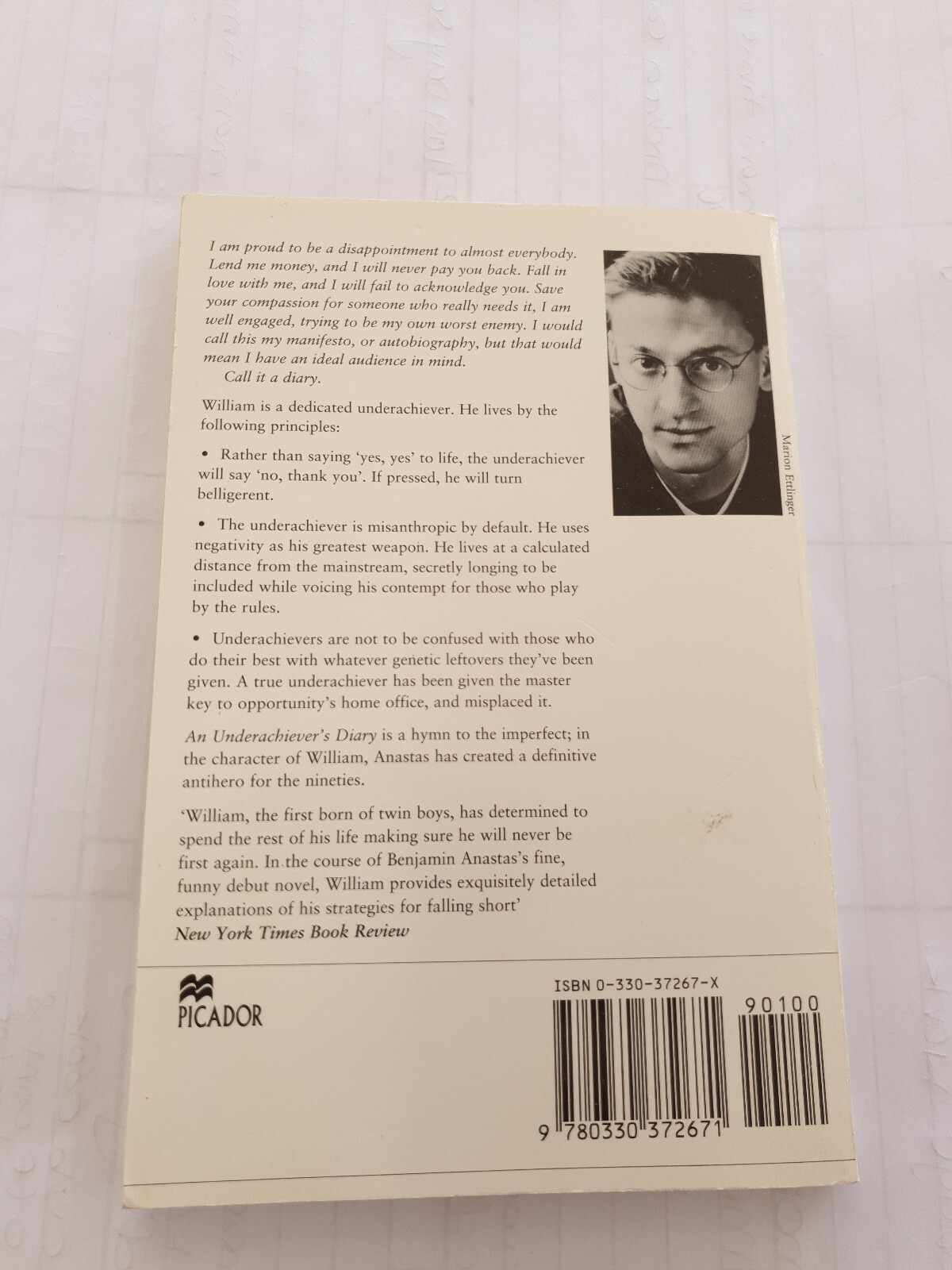 An Underachiever's Diary by Benjamin Anastas (Paperback, 2000) | eBay ...