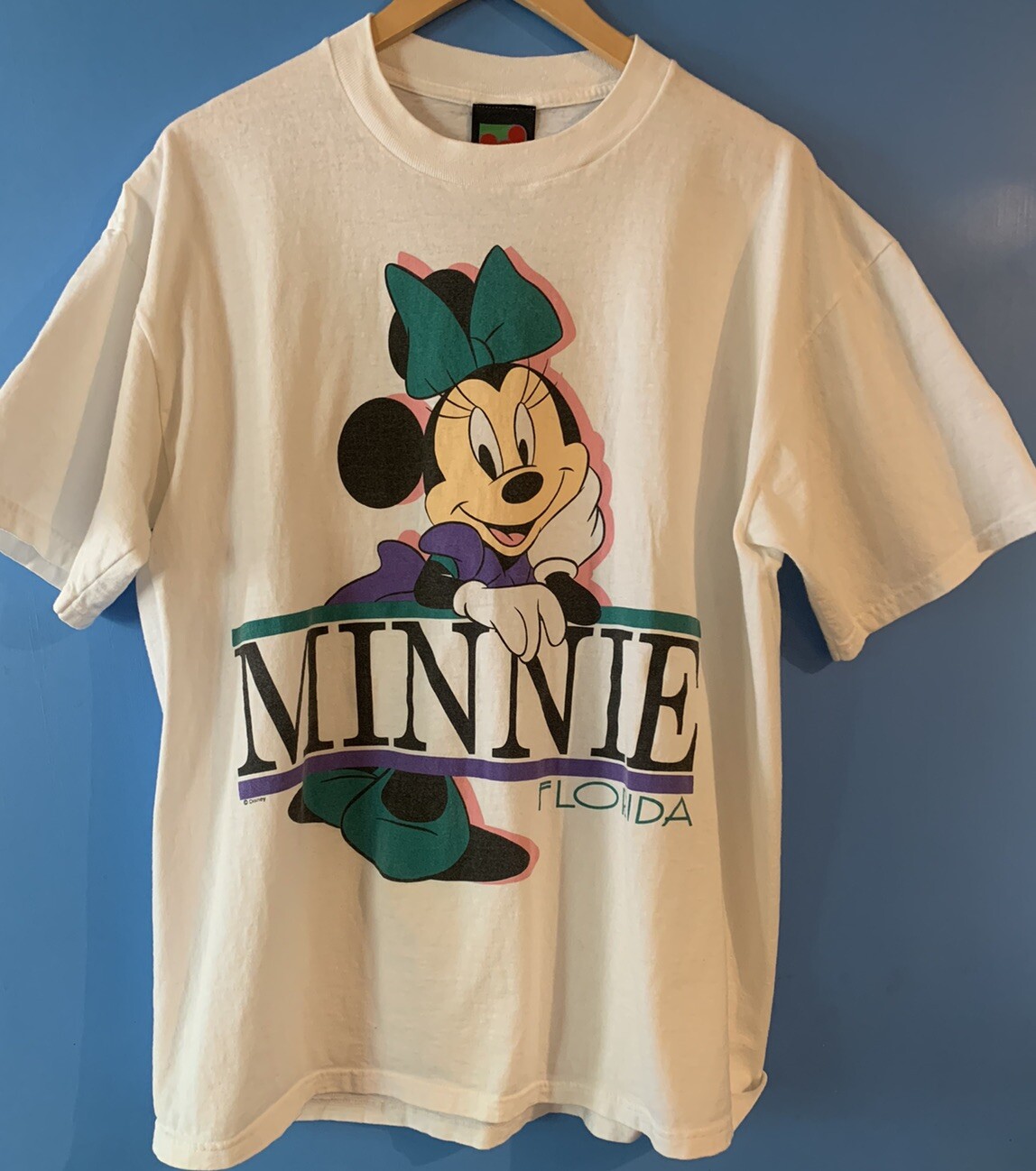 Vintage 1990s Minnie Mouse Disney White Florida T-Sh… - Gem