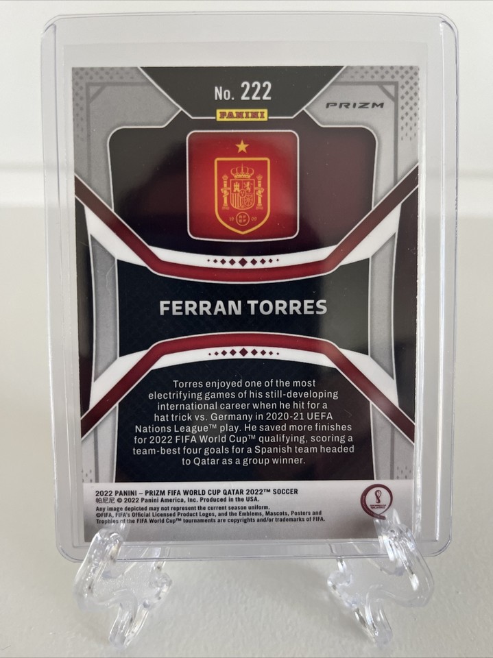 2022 Panini Prizm FIFA World Cup Qatar Ferran Torres Green Wave Prizm ...