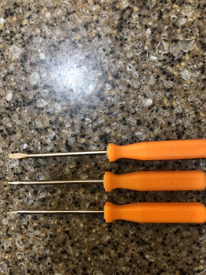 Stihl Screwdriver Tool Slotted Carburetor Adjust Oem Genuine Set Of 3 ...