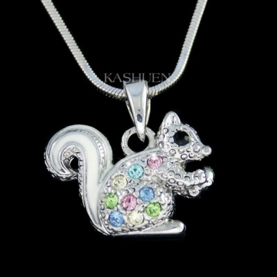 Cute Rainbow Squirrel Chipmunk made with Swarovski Crystal Acron Animal ...