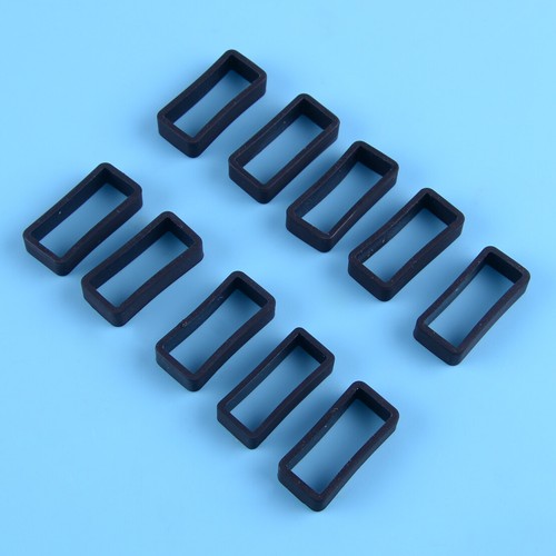 10pc New Black Watch Strap Buckle Band Keeper Hoop Loop Holder Retainer ...