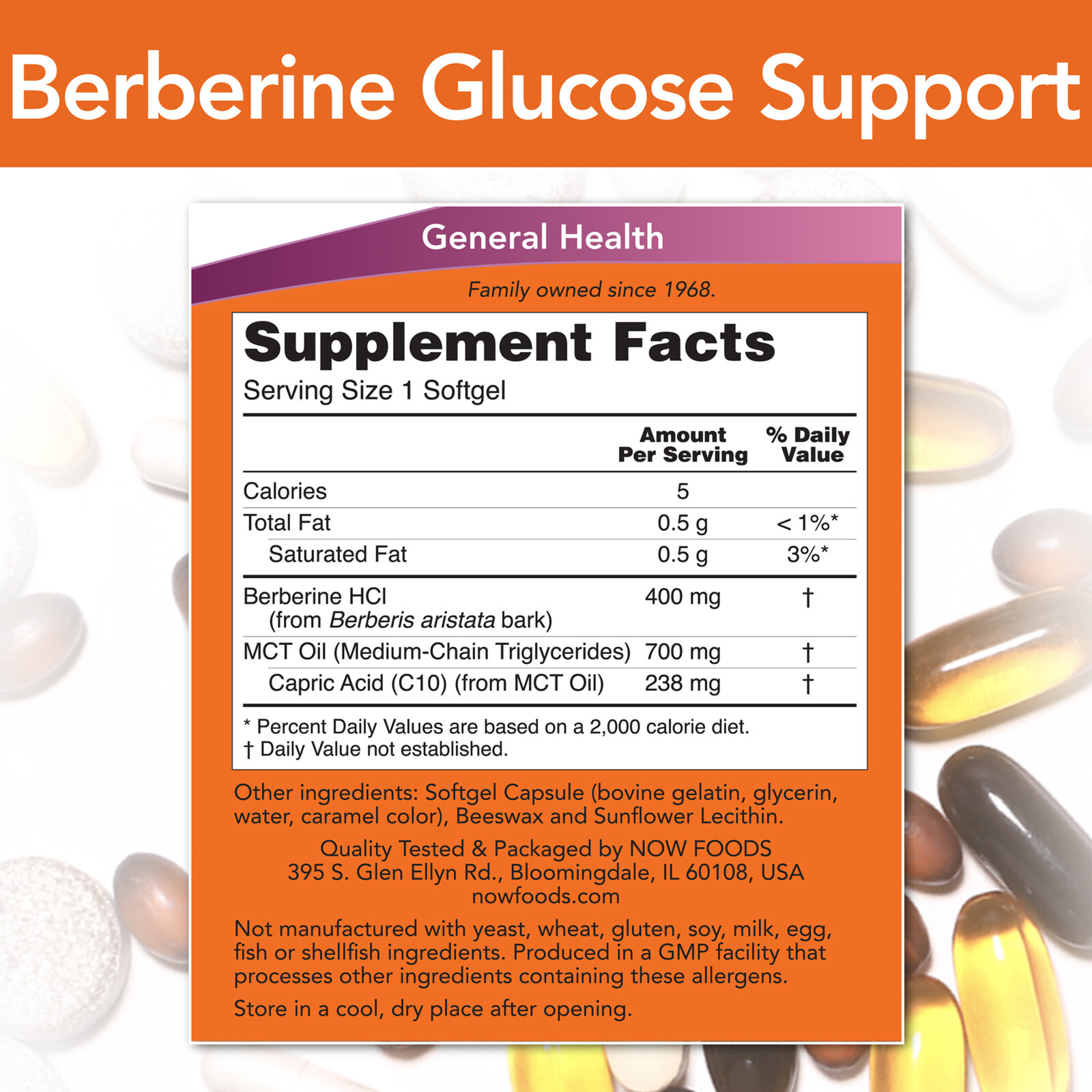 NOW FOODS Berberine Glucose Support - 90 Softgels | eBay