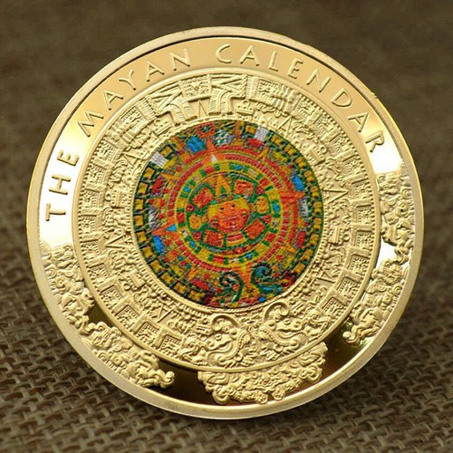 1PCS Culture Commemorative Double Sides Mexico Maya Plated Gold Coin | eBay