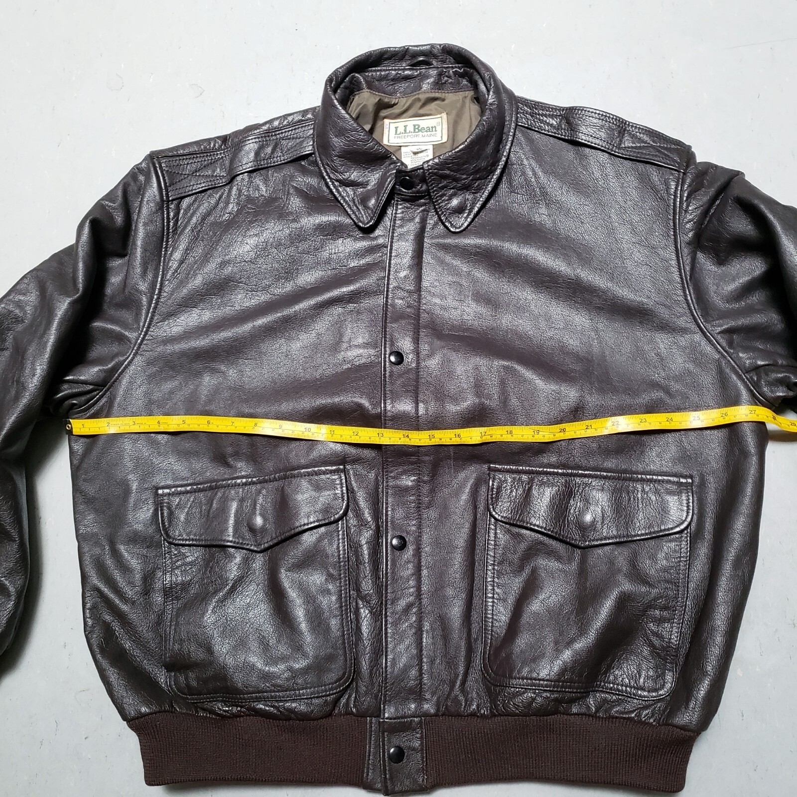 Vtg LL BEAN WW2 A-2 Flying Tiger Jacket GOATSKIN Leather Bomber Sz XL ...