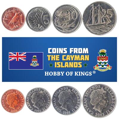 Set 4 Coins Cayman Islands 1 5 10 25 Cents 1999 - 2017 | eBay