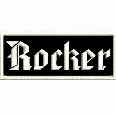 ROCKER Aufnäher gestickt MC Kutte Streetfighter Farben frei wählbar ...