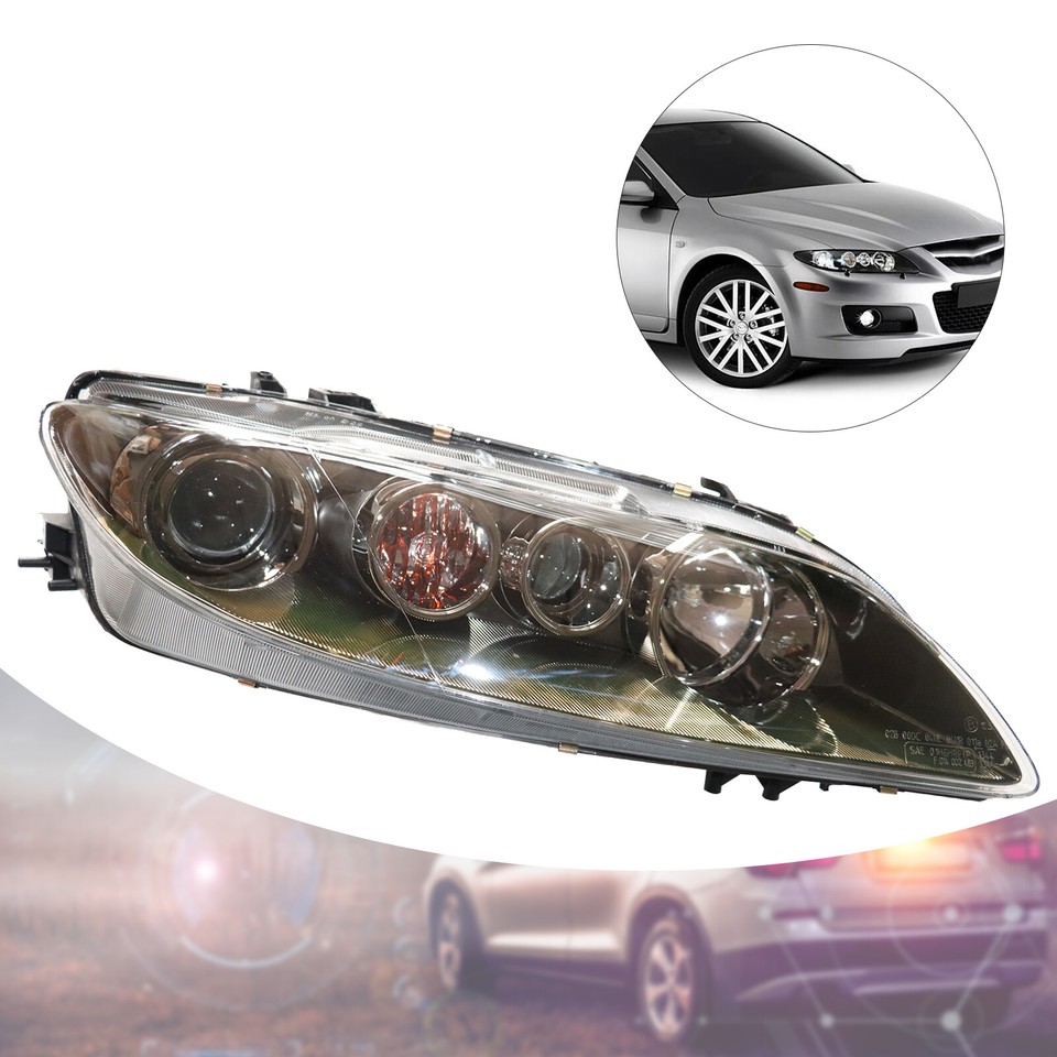 Pair Halogen Headlight Left & Right For 2006 2007 2008 Mazda 6 4-Door ...
