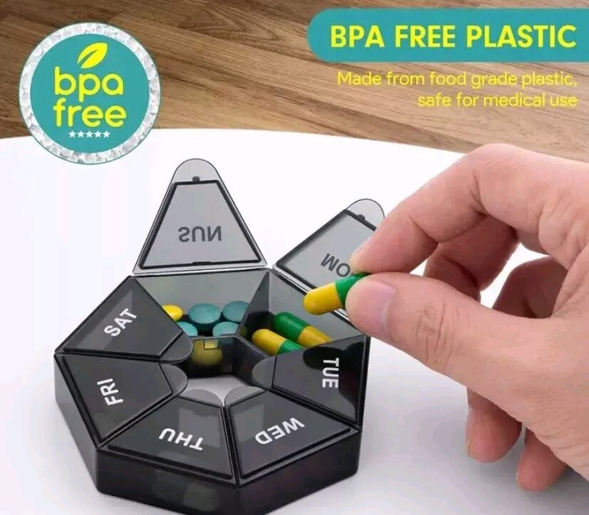 7 Day Tablet Pill Box Medicine Organiser Dispenser Daily Weekly Storage ...