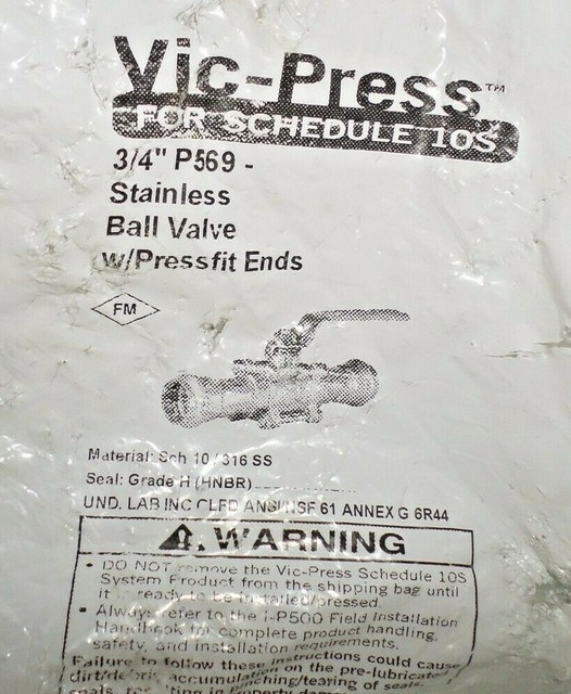 Victaulic Vic-press P569 Ball Valve 2" Grooved Cf8m 316 Stainless Steel ...
