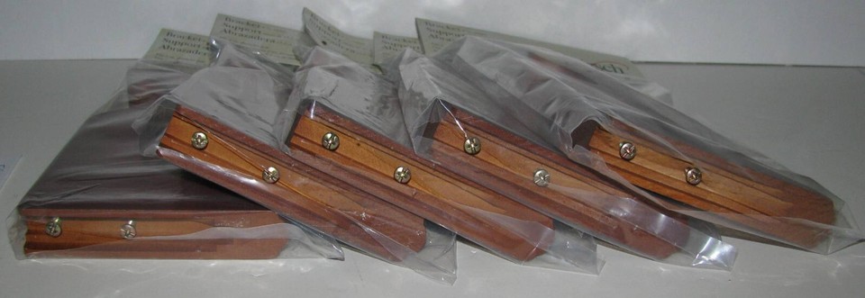 (5) Kirsch Wood Trends 6" Brackets for 2" Pole #5511-085 Walnut - NO ...