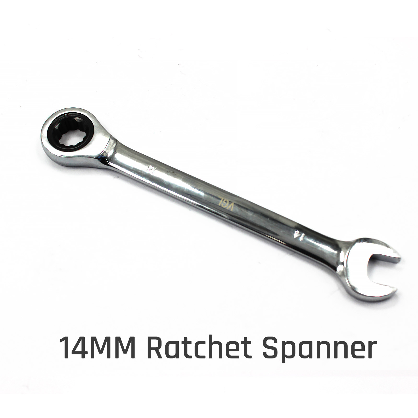 FULL SET RATCHET RING & OPEN END SPANNER CHROME METRIC RATCHET WRENCH 8 ...