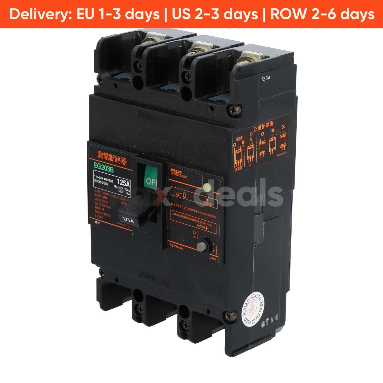 Fuji Electric 125amp 3 Pole Circuit Breaker EG203B for sale online | eBay