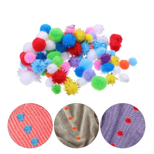 400 Pcs Christmas Craft Pom Poms for Crafts Classroom Supplies Colorful ...