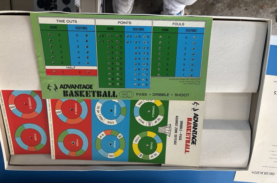 VINTAGE 1972 Advantage Games - BASKETBALL board Game SUPER RARE! FREE ...