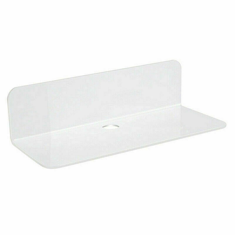 Damage-Free Acrylic Floating Wall Shelf Stick-On for Speaker Action ...