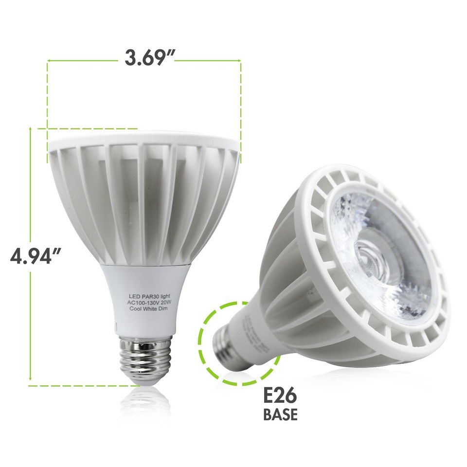 4X 150-Watt Equivalent PAR30 Dimmable Energy Star LED Flood Light Bulb ...