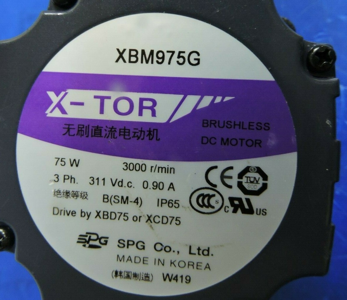 NEW SPG X-TOR XBM975G Brushless DC Motor 3-Ph 75W 3000 RPM with XTG95K ...
