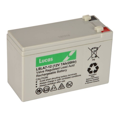 Lucas 12V 7AH Sealed Lead Acid AGM/GEL Non-Spillable Rechargeable ...