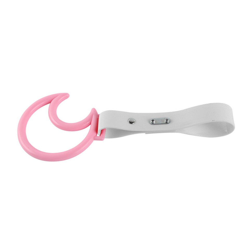 Car Accessory JDM Moon Shape TSURIKAWA Pink Ring White PVC Handle Strap ...