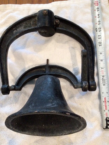 ANTIQUE/VINTAGE HEAVY METAL IRON SCHOOL CHURCH FARMHOUSE BELL | eBay